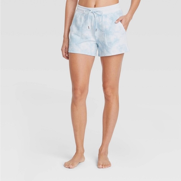 Target | Shorts | Target Light Blue Tie Dye Plush Fleece Shorts | Poshmark